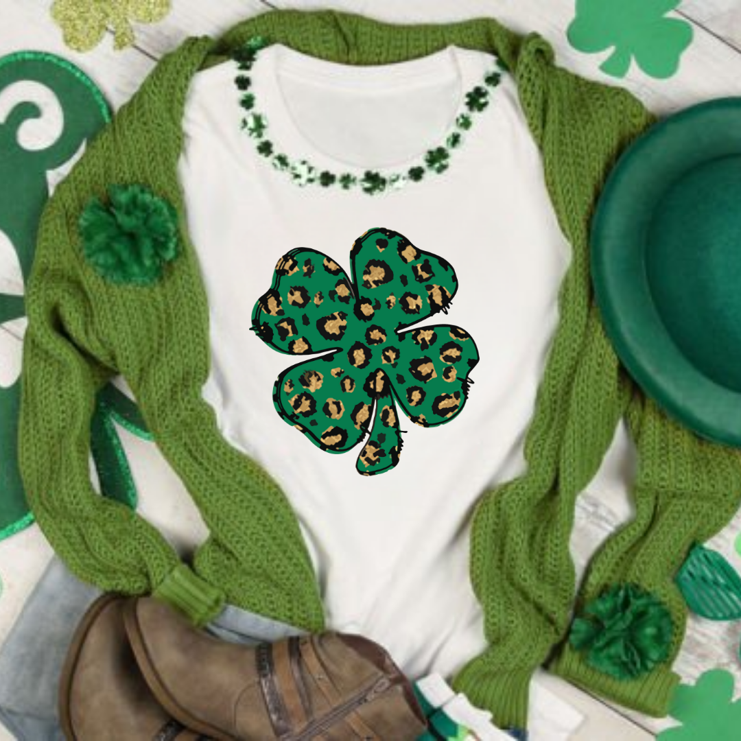 Cheetah 4-Leaf Clover – Around the Bend Design Co.